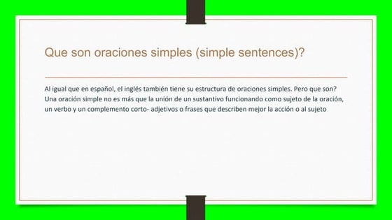 Simple sentence exercise | PPT