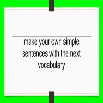 Simple sentence exercise | PPT