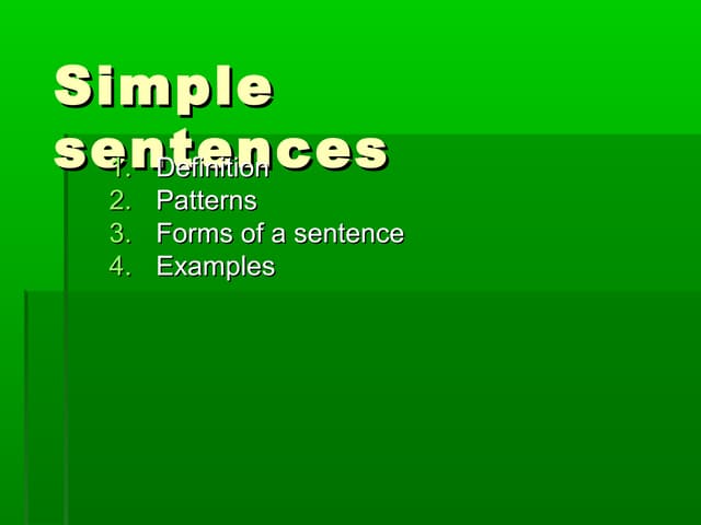 Sentence Patterns Fact/Worksheet | PDF