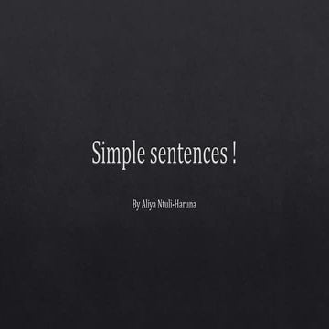 Simple sentences ! | PPTX | Reptiles | Pets
