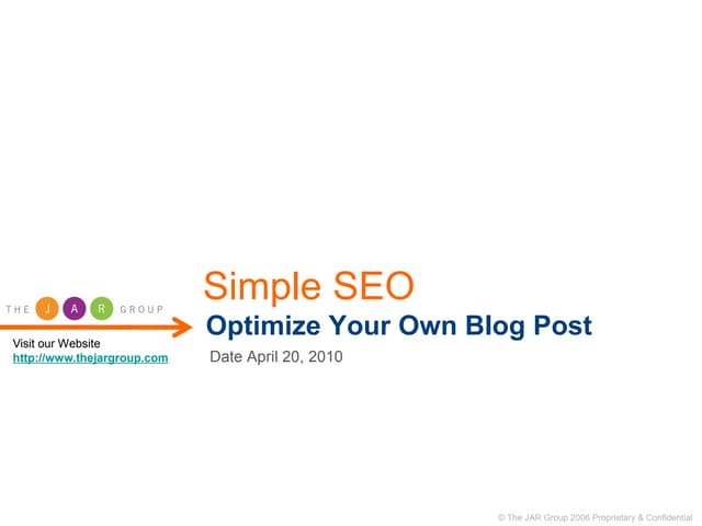 Simple SEO - SEO Made Simple - Do It Yourself SEO | PPT Simple SEO - SEO Made Simple - Do It Yourself SEO | PPT