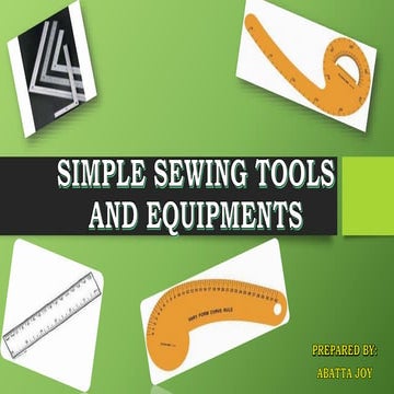 SIMPLE SEWING TOOLS AND EQUIPMENT YR 7.ppt