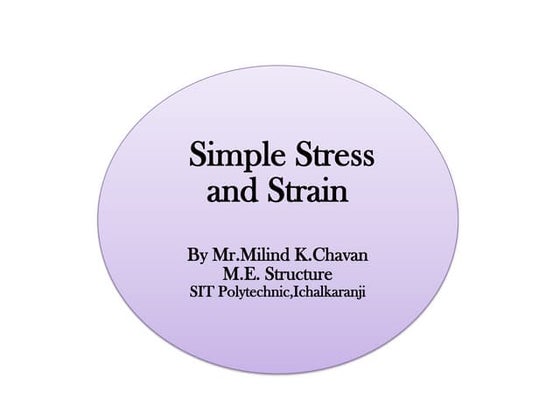 Stress and strain | PPT