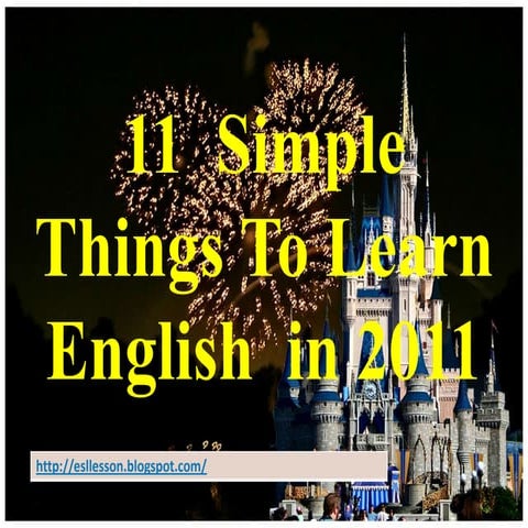 Simple things to do to learn english in | PPT