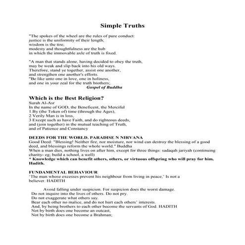 Simple truths | PDF