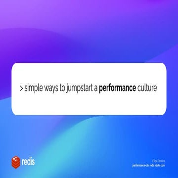 Simple ways to jumpstart a performance culture :: devoxx Morroco 2023 | PDF