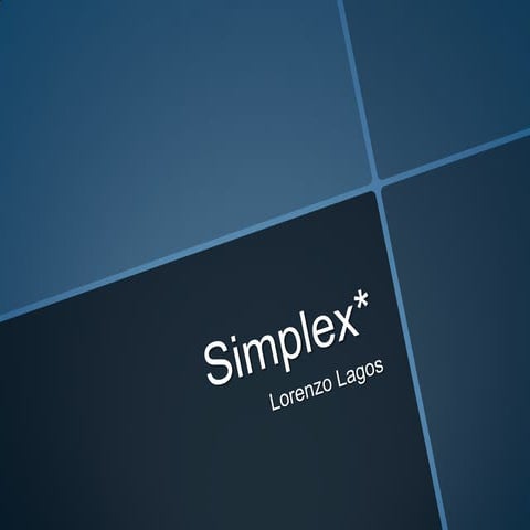 Simplex | PPT
