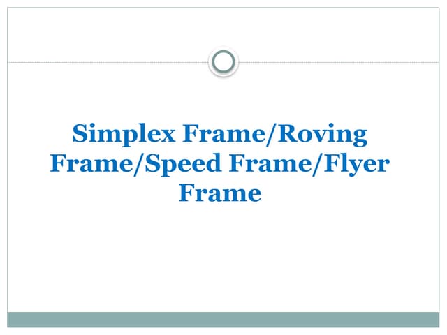 Important parts on ring frame | PPTX