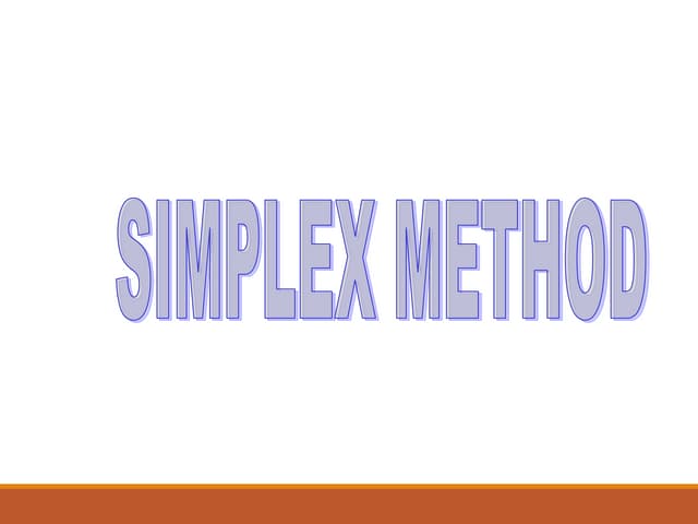 Simplex method: Slack, Surplus & Artificial variable | PDF