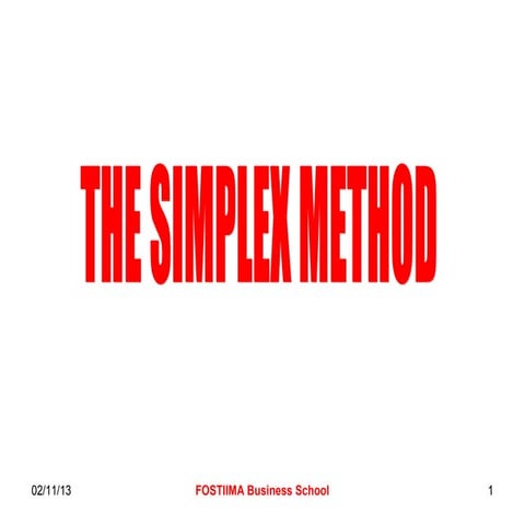 Simplex part i | PPT