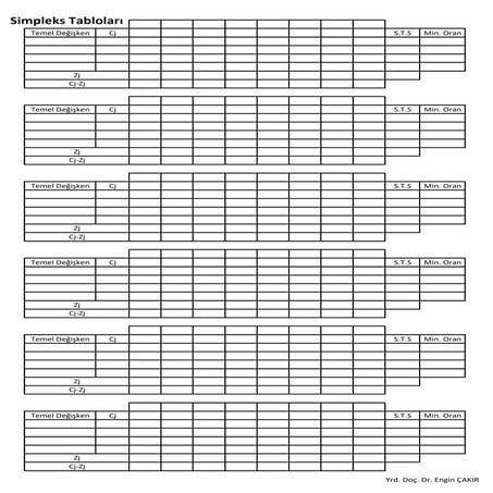 Simpleks Tablosu | PDF