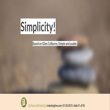 UX Basics, Simplicity | PPT