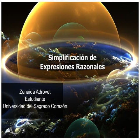 Simplificación de expresiones racionales | PPT