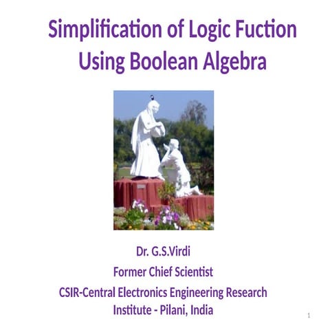 Simplifying Logic Functions with Boolean Algebra: A Step-by-Step Guide | PPT
