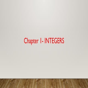 Simplified Notes G7 Integers- Integers ppt for students of ...