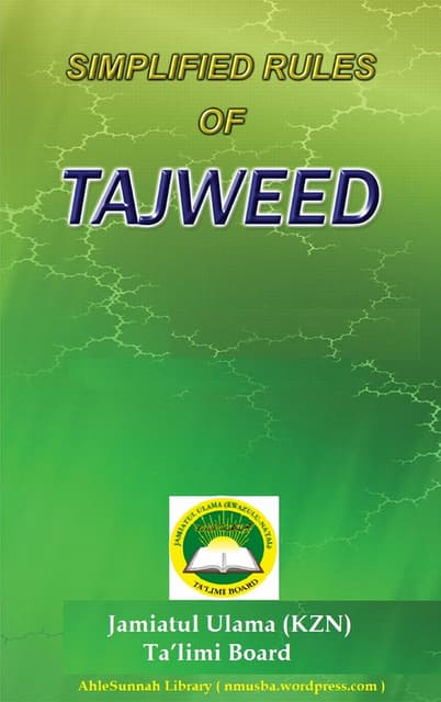 Articulation Points of The Letter - Tajweed Makharij al Huruf pdf ...