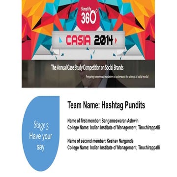 Simplify360 casia 2014 #pundits@iim trichy_round 3 | PPTX