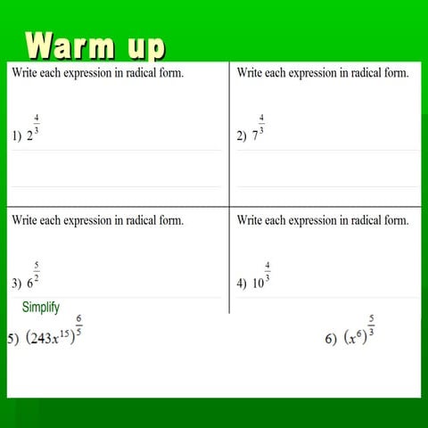 Simplify and add radicals | PPT