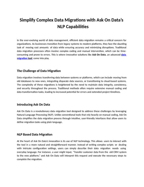 Data migration tools | PPT