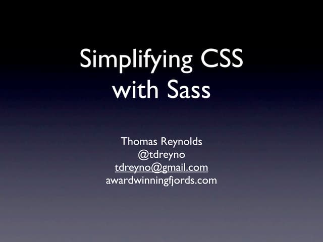 Simplifying Css With Sass Key 7928