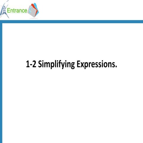 Simplifying expressions ok1296542578 | PPT