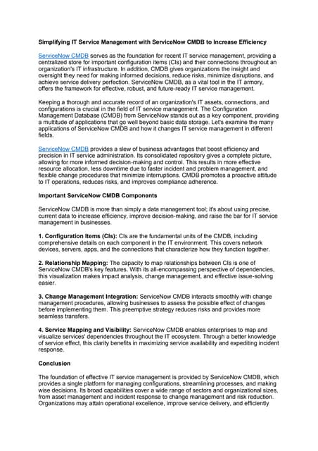 CI Lifecycle in ServiceNow CMDB_ A Comprehensive Guide.pdf | Databases ...