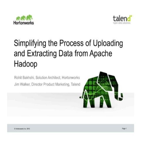 Simplifying the process of uploading and extracting data from apache hadoop final | PPT