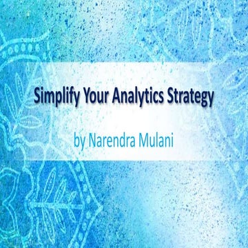 Simplify your analytics strategy | PPT