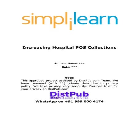 SimpliLearn Project by DistPub - Increasing Hospital POS Collections.pdf