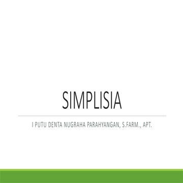 SIMPLISIA flos bunga lengkap melati, cengkeh dll | PPTX