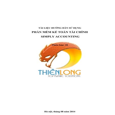 Tài liệu hướng dẫn sử dụng phần mềm kế toán Simply Accounting | DOC