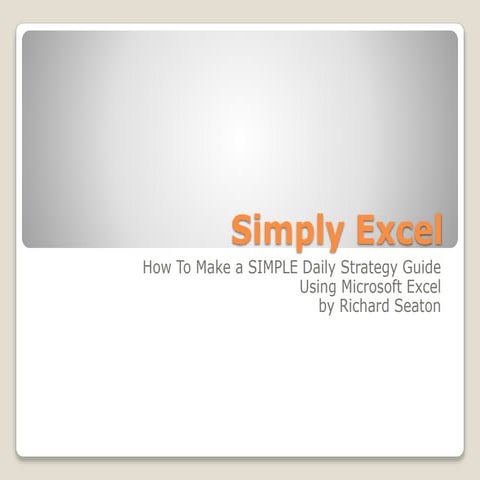 Simply Excel | PPTX | Computing | Technology & Computing