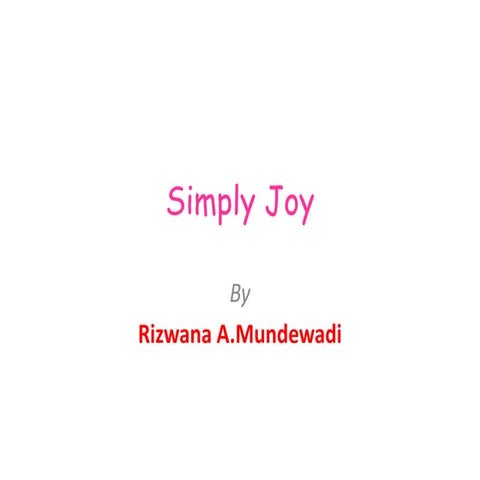 Simply Joy collection of symbolic paintings | PPTX | Arts and Crafts | Hobbies & Interests