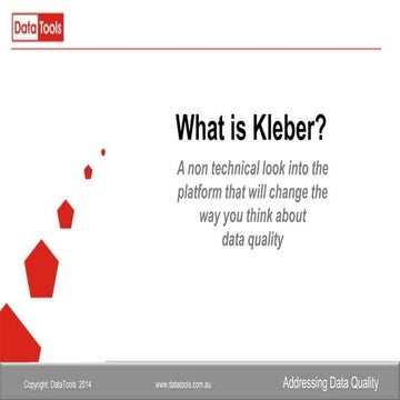 DataTools Kleber. Powerful data quality is a single, simple to implement process. | PPT