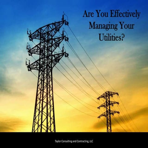 Simply Managing Utilities Ppt | PPT