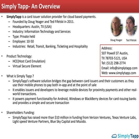 Simply tapp - An overview | PPTX | Technology & Computing