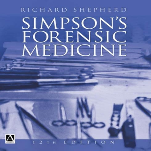 Simpsonâ€™s forensic medicine | PDF