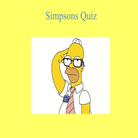 Simpsons quiz | PPTX