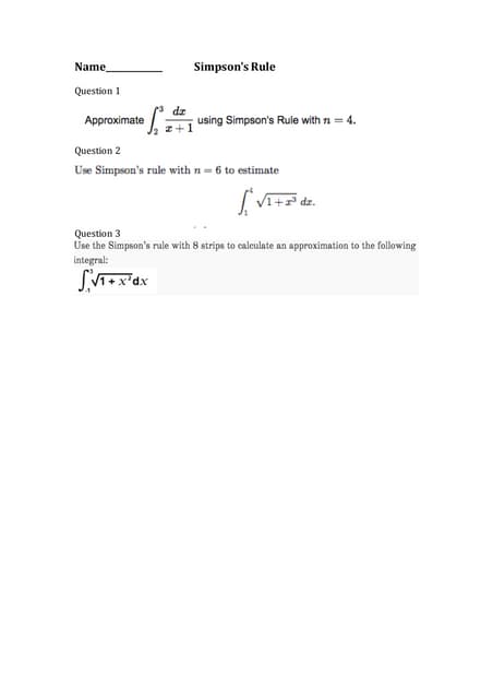 Lesson 3 simpsons rule | PPTX