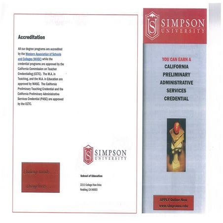 Simpson uni. admin service | PDF