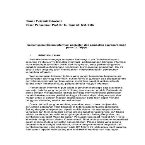 Sim, 7, andika fajar, hapzi ali, implementasi sistem informasi ...