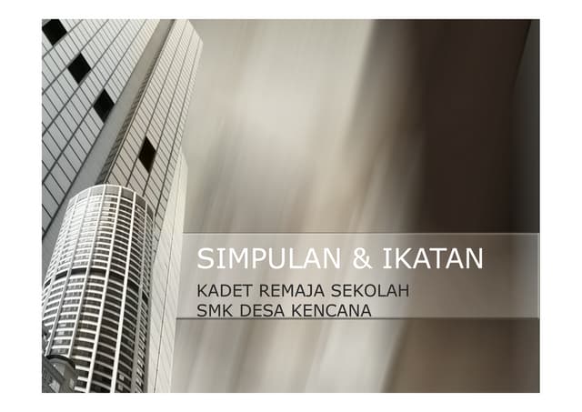 Jenis jenis ikatan (knots) | PPT