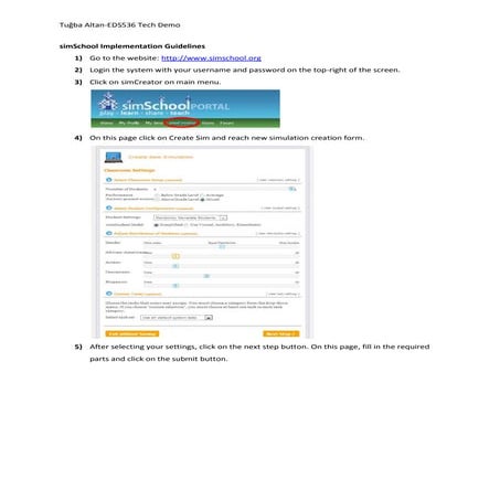 Simschool implementation guidelines | DOCX