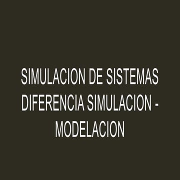 Simulacion y Modelacion | PPTX