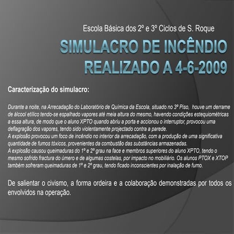 Simulacro de incêndio | PPT