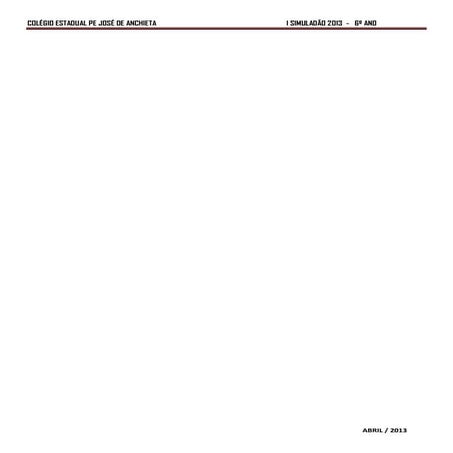 Simulado 2013 | DOCX