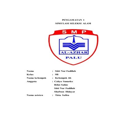 Simulasi seleksi alam | DOCX