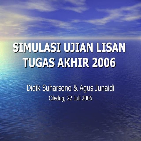 Simulasi ujian lisan | PPT