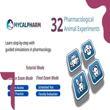Virtual Laboratory - Simulated Animal Experiment - MyCalPharm | PPTX