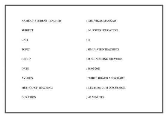 Simulated teaching | PPT | Educational Assessment | Education